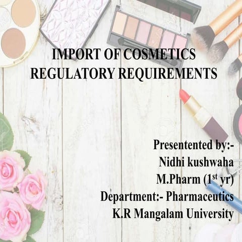 Cosmetics 2020 rules ppt | PDF