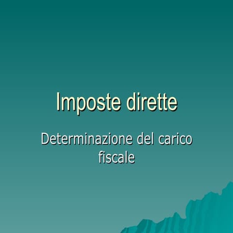 Imposte dirette | PPT
