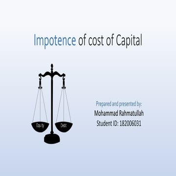 Cost of capital | PPTX