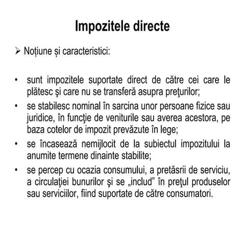 Impozitele directe | PDF