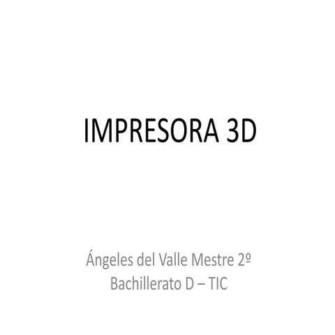 Impresora 3D | PPTX