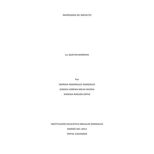 Impresora de impacto | DOCX | Computer Peripherals | Computing