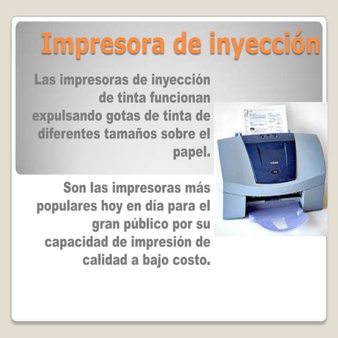 Impresora De InyeccióN | PPTX