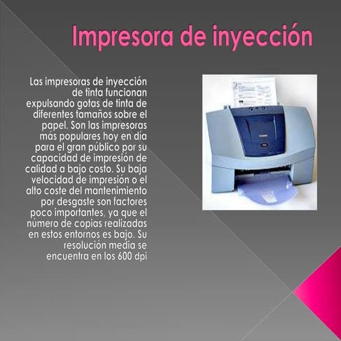 Impresora De Inyección | PPTX | Computer Peripherals | Computing