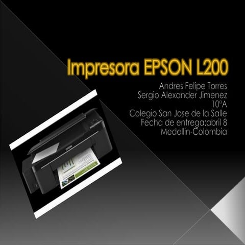 Impresora epson l200 | PPTX