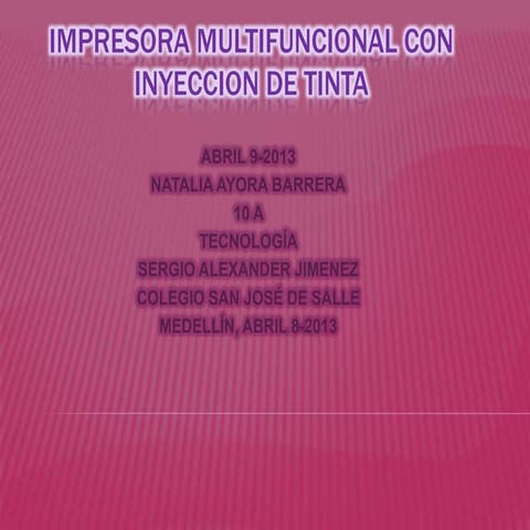 Impresora epson l200 | PPTX