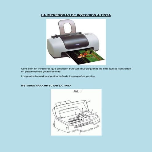 Impresoras de inyeccion a tinta. | DOCX | Technology & Computing