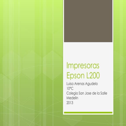 Impresora epson l200 | PPTX