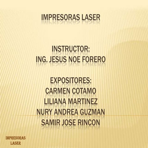 Funcionamiento de la impresora laser | PPTX