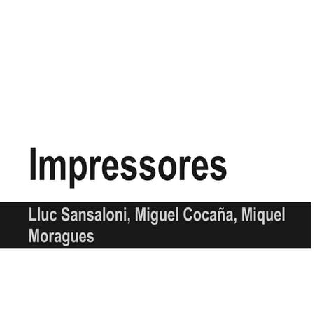 Impresores | PDF