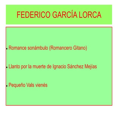 F. García Lorca | PPT