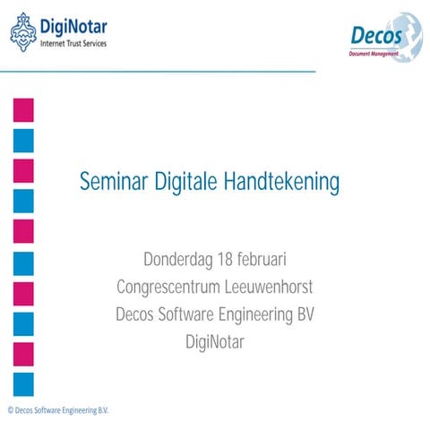 Seminar Digitale Handtekening | PDF