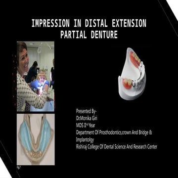impression in distal extension rpd.pptx presentation seminar | PPT