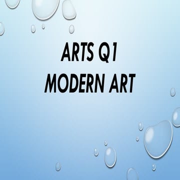 MODERN ART (2OTH CENTURY MODERN & CONTEMPORARY ARTS) pptx | PPTX ...