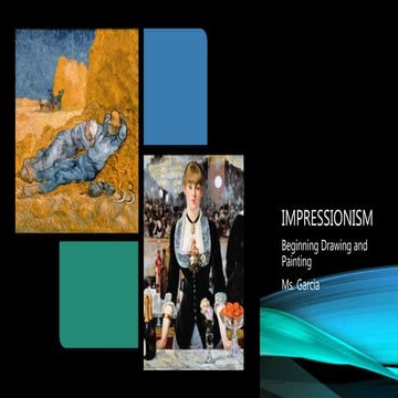 Impressionism and post impressionism | PPTX