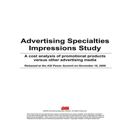 Impressions Study | PDF