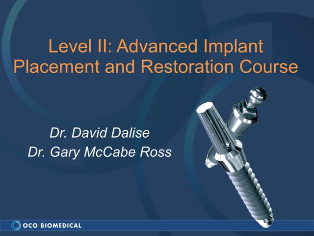 Customized Dental Implant Impression Post Technique | PPTX