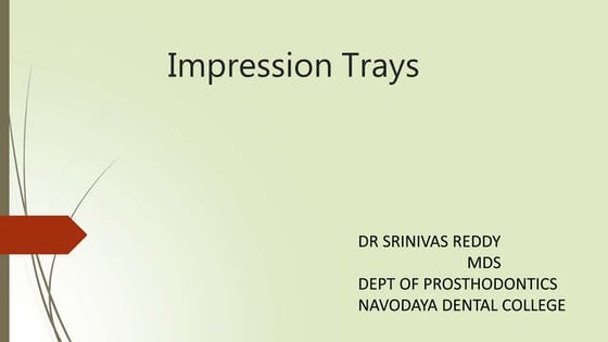 Special tray prosthodontics | PPT