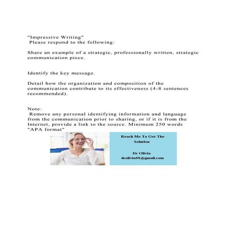 Impressive Writing Please respond to the followingShare.docx