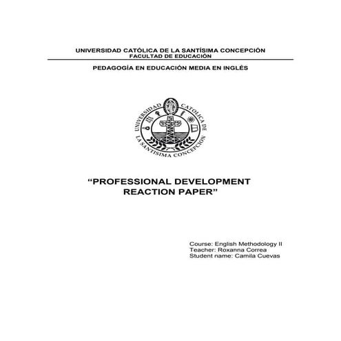 Professional development reaction paper | PDF