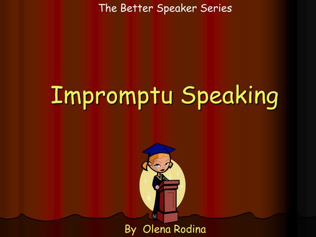 Impromptu speech | PPTX