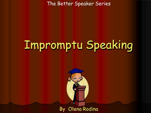 Impromptu speech | PPTX