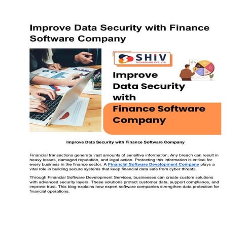Finance Software Security: Essential Techniques You Need | PDF