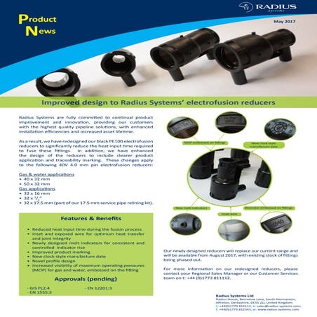 Improved design to radius systems electrofusion reducers may 2017 | PDF ...