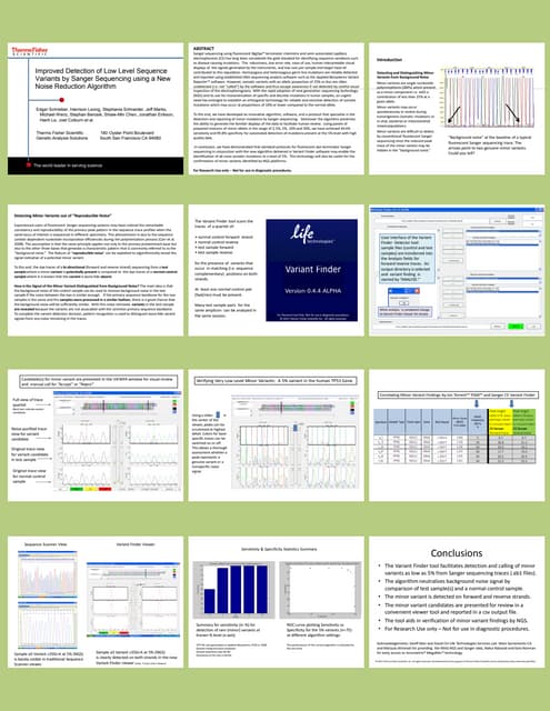Detecting and Quantifying Low Level Variants in Sanger Sequencing Traces | PDF