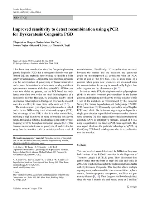 Development And Validation Of An Accurate Quantitative Real Time Polymerase Chain Reaction Based