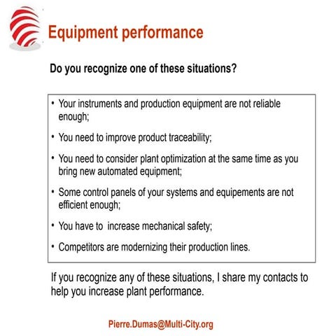 Improve equipment performance | PDF