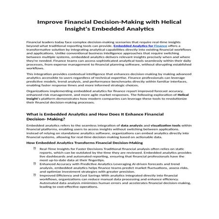 Improve Financial Decision-Making with Helical Insight's Embedded ...