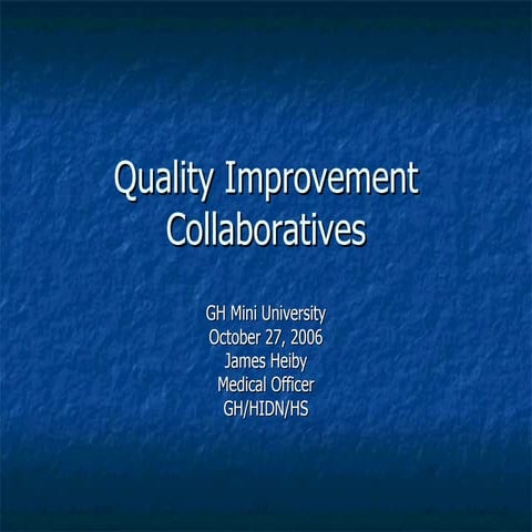 Improvement Collaboratives | PPT