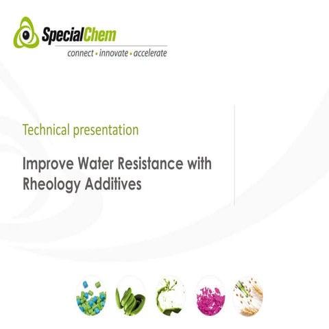 Improve water resistance with rheology additives | PDF