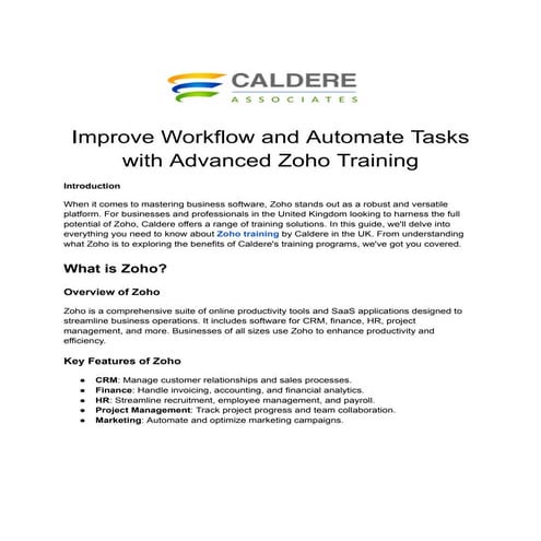 Improve Workflow and Automate Tasks with Advanced Zoho Training.pdf