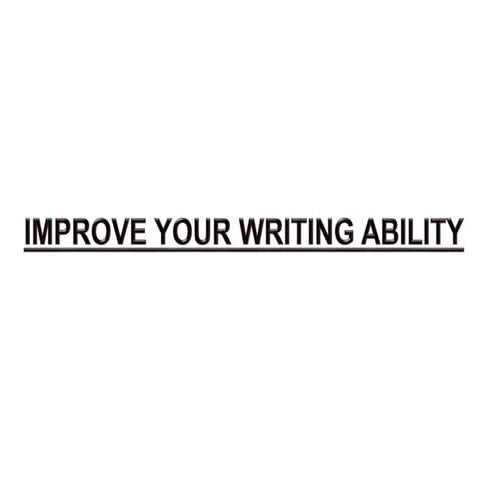 Improve writing ability | PPT
