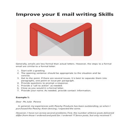 Writing an official email | PPTX