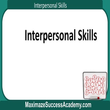 Interpersonal skill | PPTX