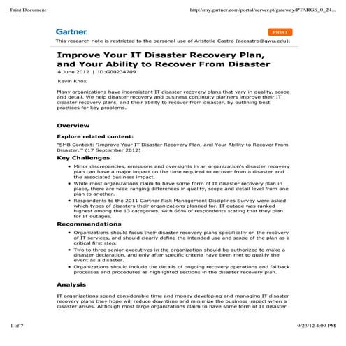 Improve your it disaster recovery plan, and your ability to recover ...