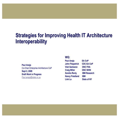 Improving Health It Interoperability | PDF