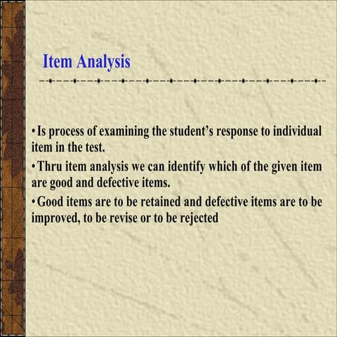 Item analysis ppt | PPTX