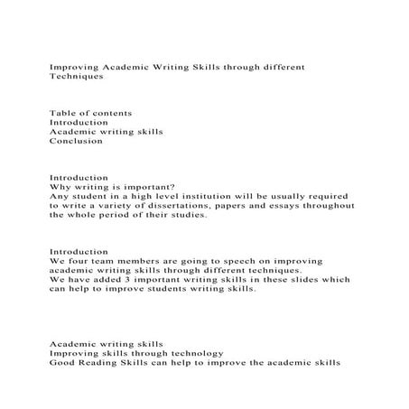 Improving Academic Writing Skills through different Techniques.docx