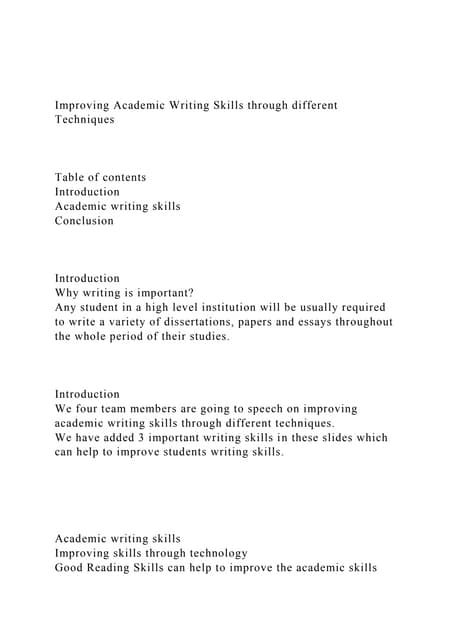 How to improve writing skills | PPT