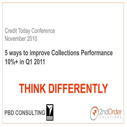 Improving Collections Performance 10% Credit Today Conference ...