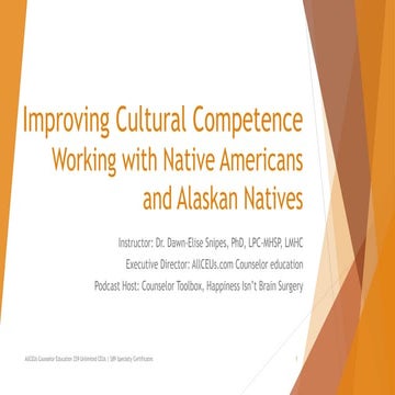 Native American Culture Competence NASW California Native American