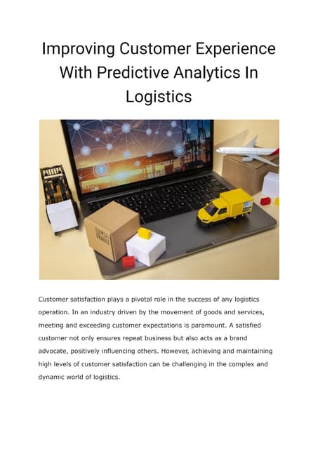The Role of Big Data Analytics in Logistics | PDF | Logistics and Transportation Industry ...