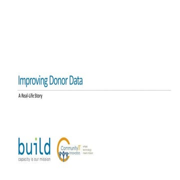 Improving Donor Data | PPT