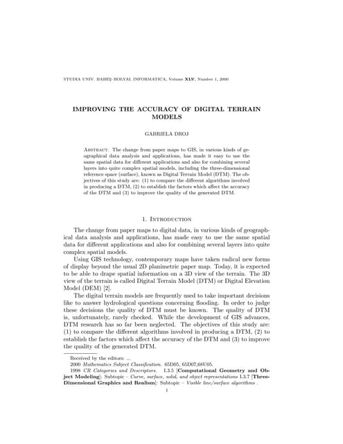 Digital Elevation Model (DEM) | PPTX | 3-D Graphics | Computer Software and Applications