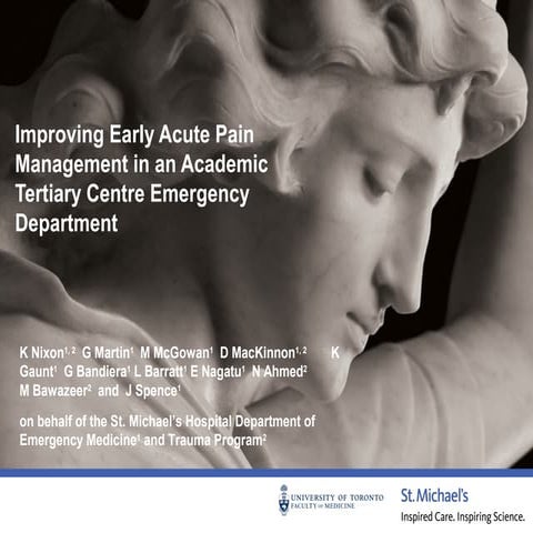 Improving early acute pain management in an academic tertiary centre ...