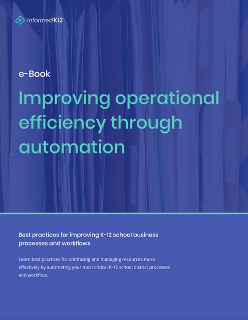 Improving Operational Efficiency Through Automation Pdf